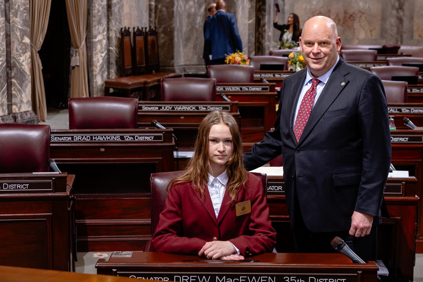 Lawin Serves as Page for Sen. Drew MacEwen - Drew MacEwen